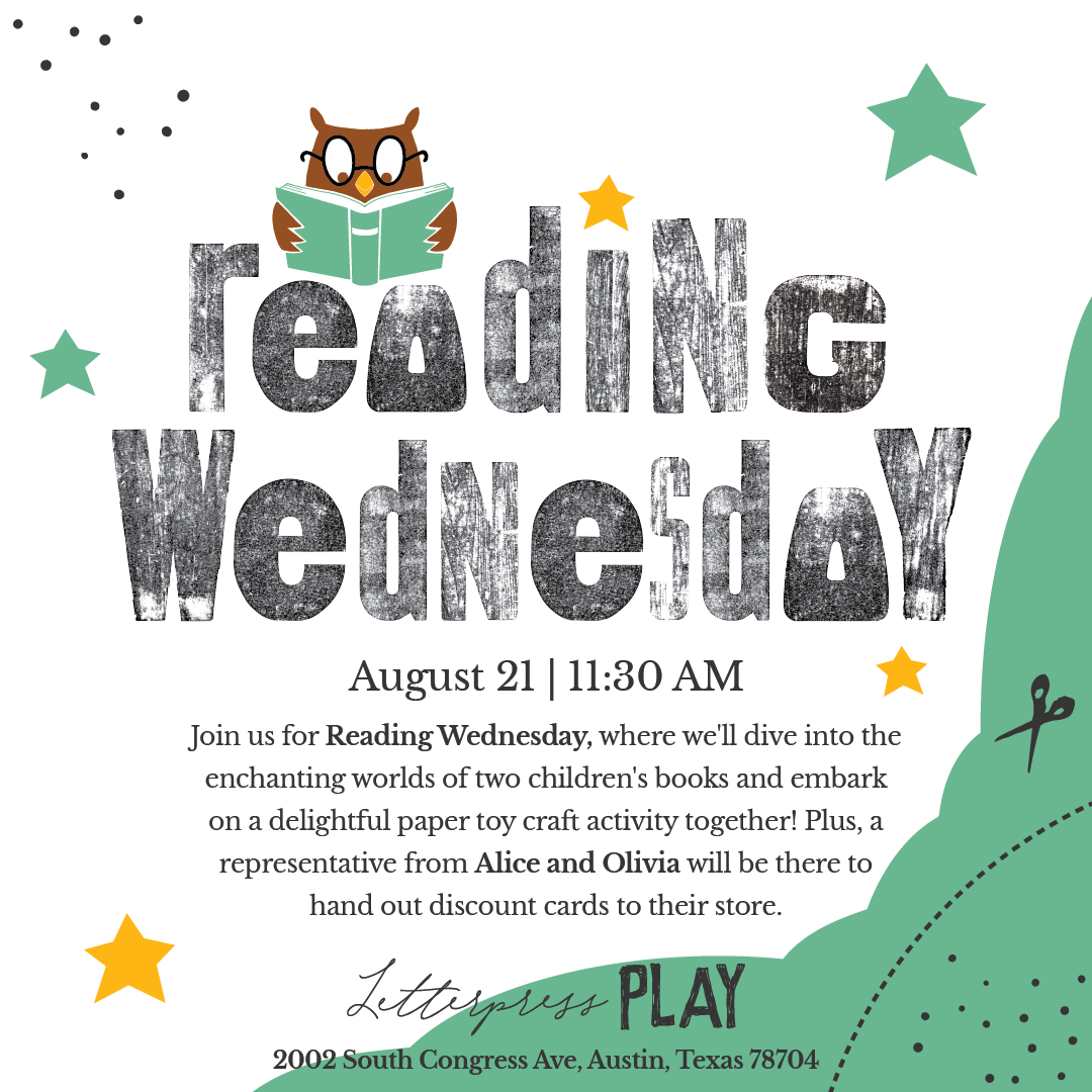 August Reading Wednesday – Letterpress PLAY