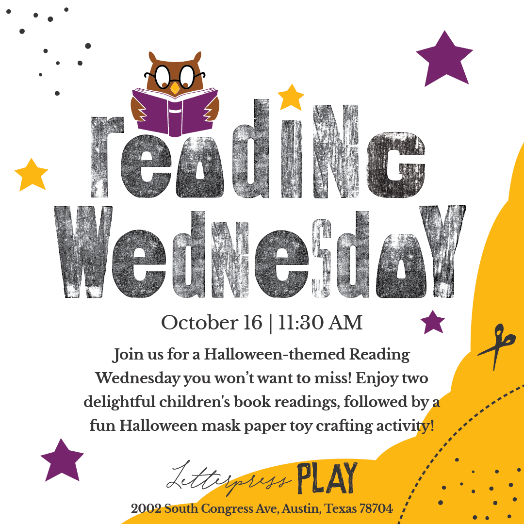 Halloween Reading Wednesday October 2024 – Letterpress PLAY