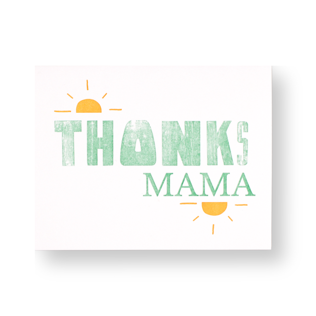 Thanks Mama Gratitude Card – Letterpress PLAY