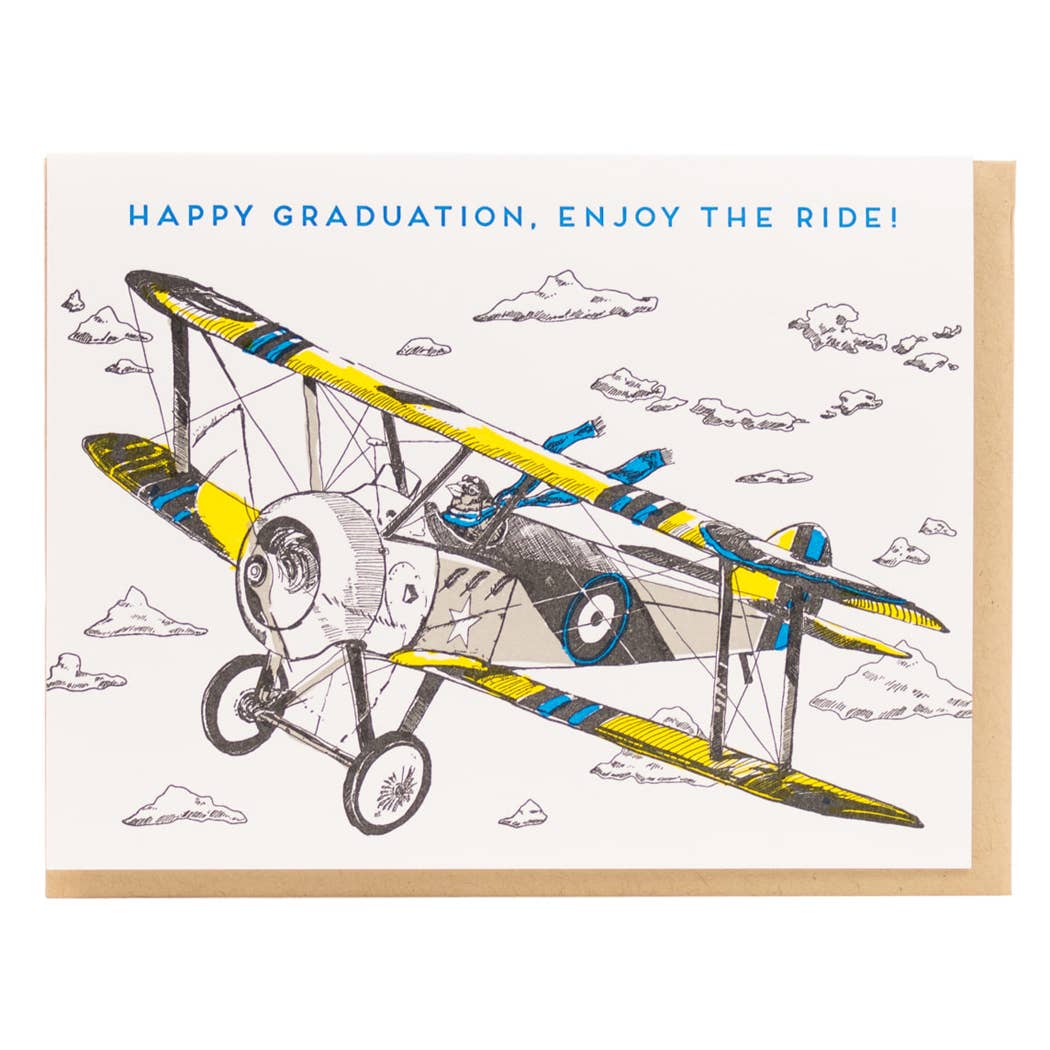 Graduation - Flying Sparrow Card – Letterpress PLAY