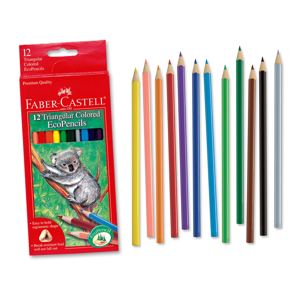 12 Triangular Colored Pencils EcoPencils – Letterpress PLAY