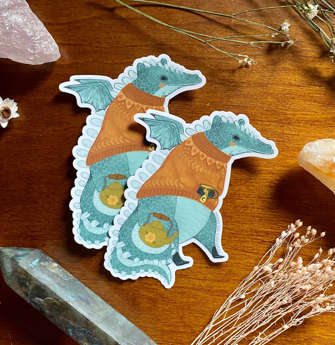 Cozy Dragon Sticker – Letterpress PLAY