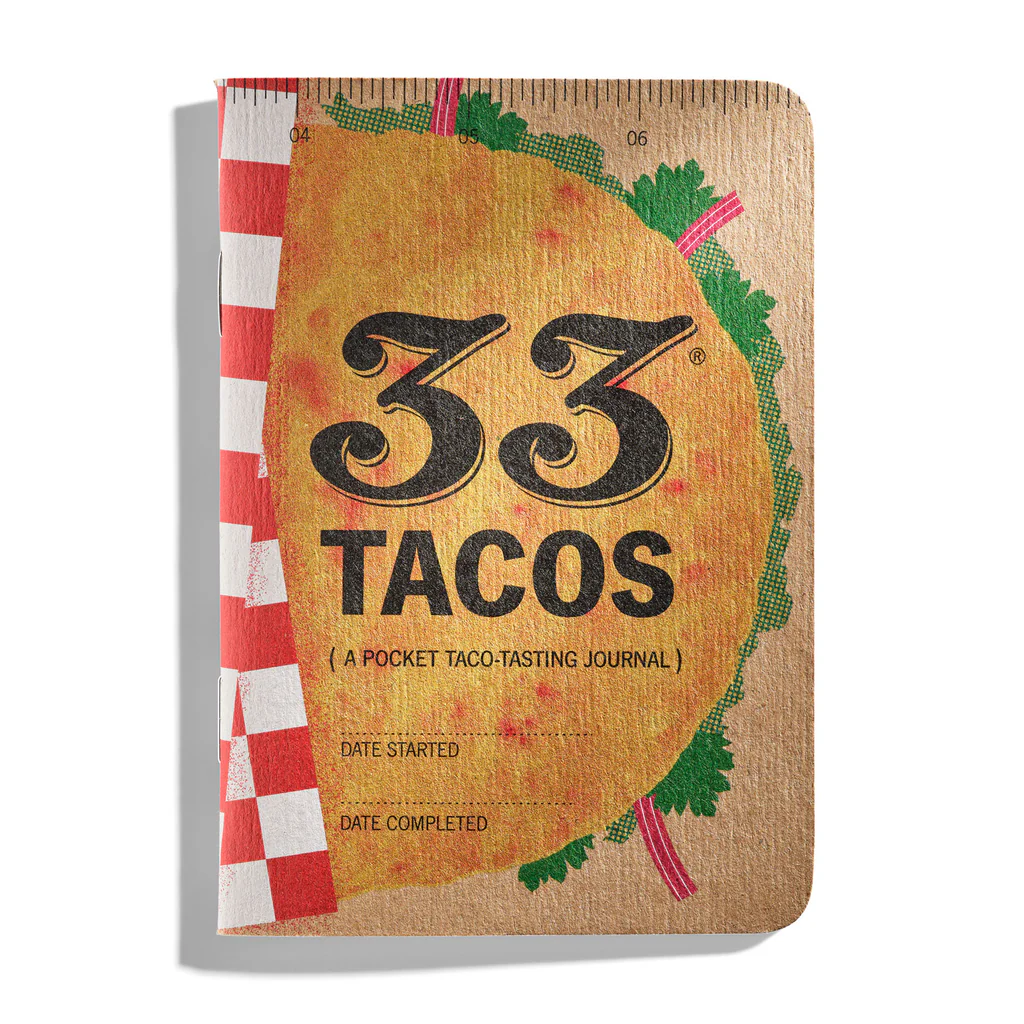 33 Tacos Tasting Notebook – Letterpress PLAY